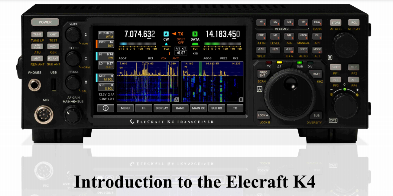 Første kig på Elecraft K4s funktioner | Radioamatoer paa VHF, UHF og ...
